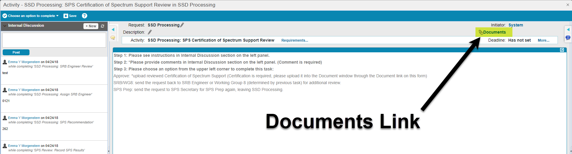 Access Documents Associated with a Request
